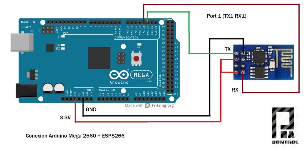 Prueba Arduino Mega 2560 y ESP8266 (Comandos AT) – PDAControl Prueba Arduino Mega 2560 y ESP8266 (Comandos AT) – PDAControl